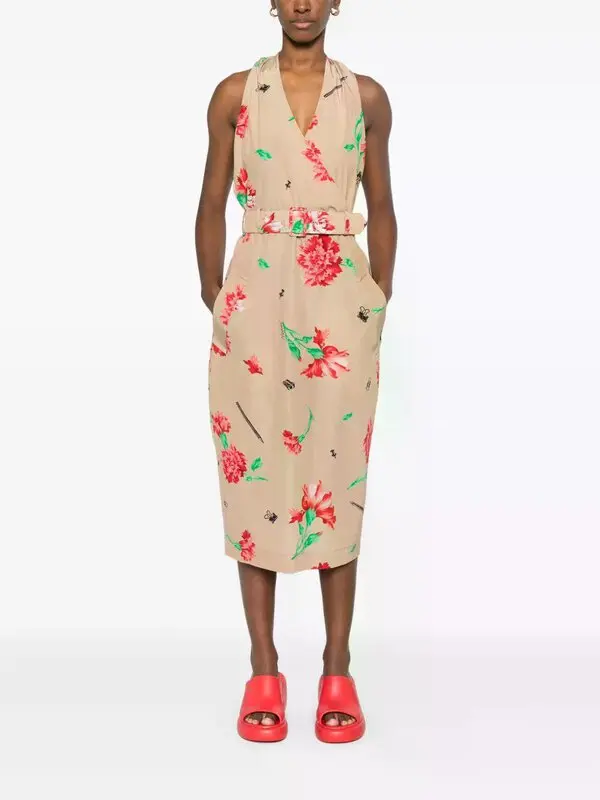 Moschino Belted Midi Dress