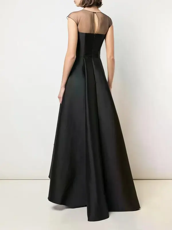 Sachin & Babi Blakely High-low Gown With Floral Appliqués