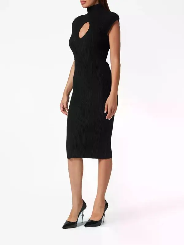 Philipp Plein Ribbed Knit Midi Dress