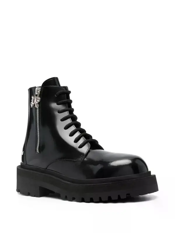Palm Angels Logo-print Lace-up Ankle Boots