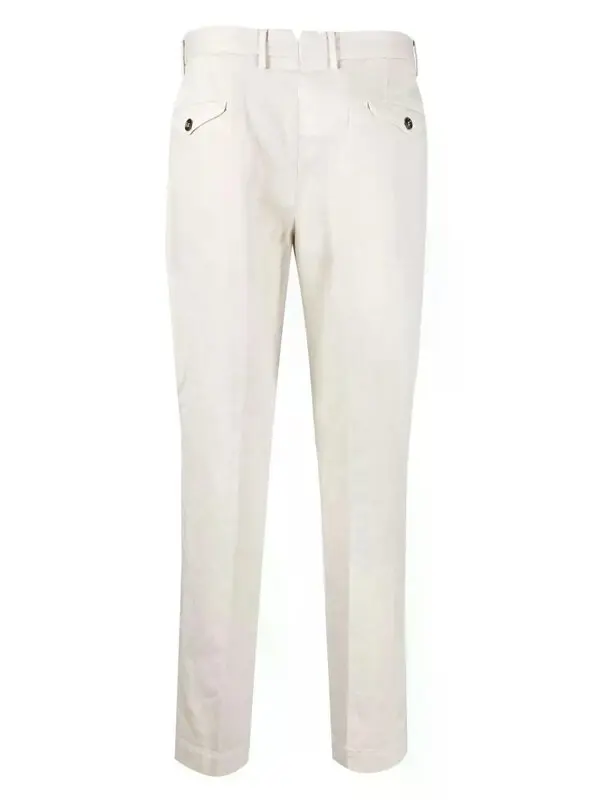 DELL'OGLIO Pleated Tapered-leg Trousers - Neutrals