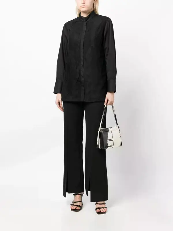 Shiatzy Chen Lace-detailing Long-sleeve Shirt - Black