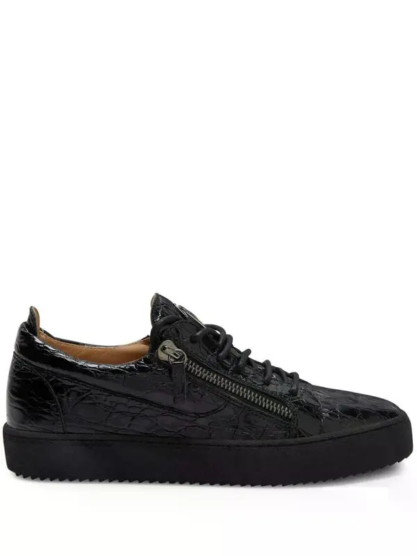 GIUSEPPE ZANOTTI Frankie Double-zip Low-top Sneakers - Black