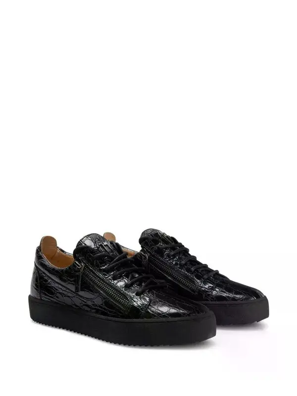 GIUSEPPE ZANOTTI Frankie Double-zip Low-top Sneakers - Black