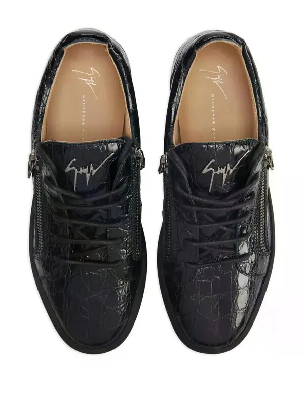 GIUSEPPE ZANOTTI Frankie Double-zip Low-top Sneakers - Black