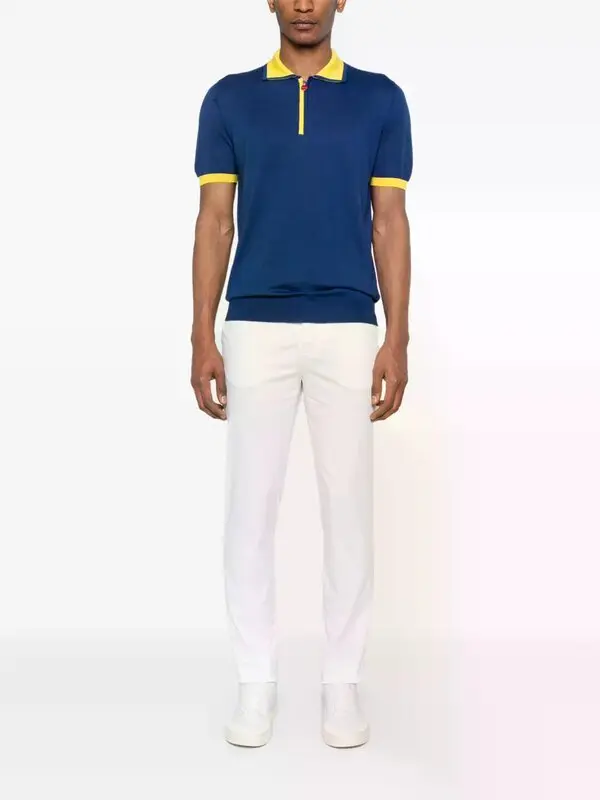 Kiton Contrasting-trim Polo Shirt