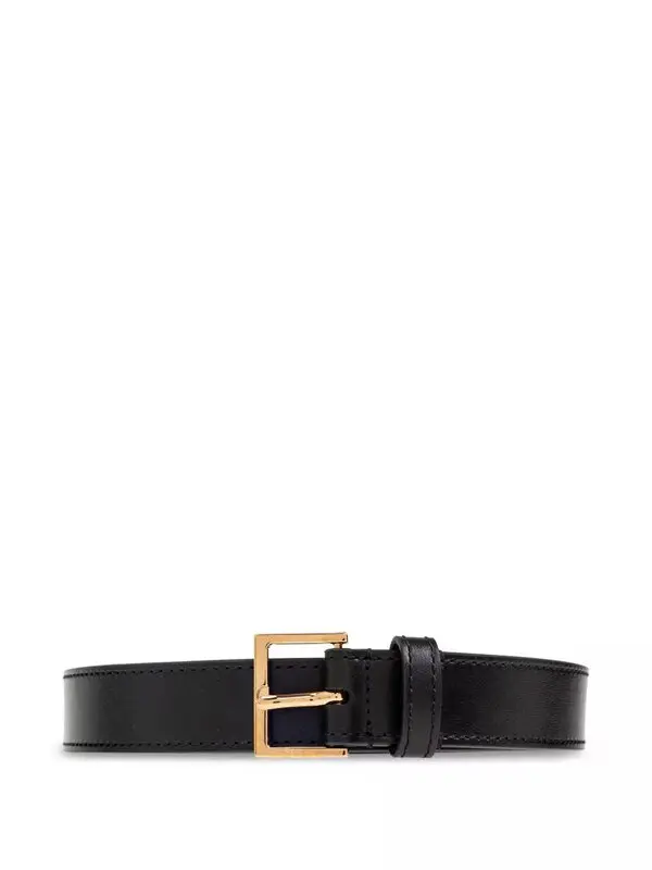 Versace Logo Buckle Belt - Black