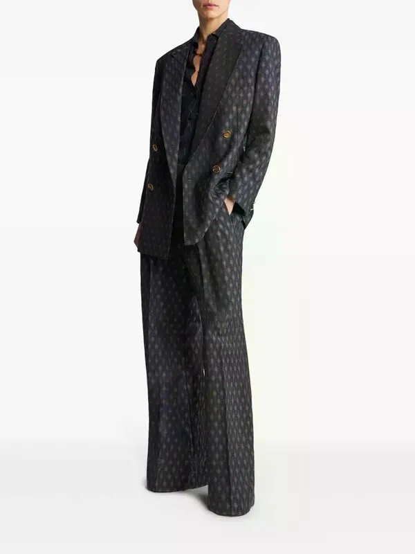 Etro Double-breasted Wool Jacquard Jacket