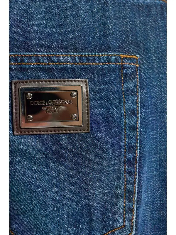 Dolce & Gabbana Logo Plaque Straight-leg Jeans