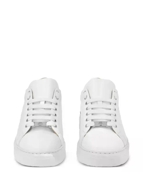 Philipp Plein Hexagon Logo Leather Sneakers