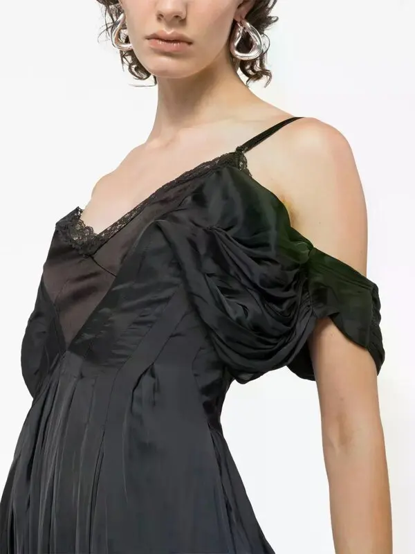 AZ FACTORY Off-shoulder Lace-panel Dress