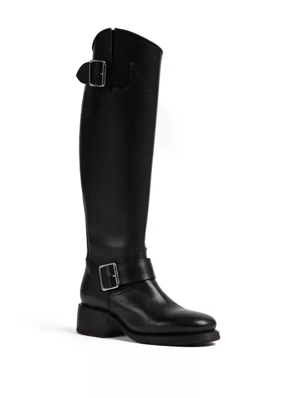 Dsquared2 Logo-debossed Leather Boots