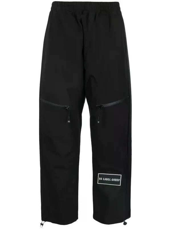 44 LABEL GROUP Straight-leg Trousers With Logo Patch