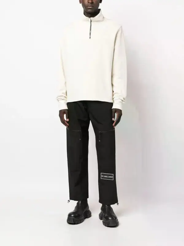 44 LABEL GROUP Straight-leg Trousers With Logo Patch