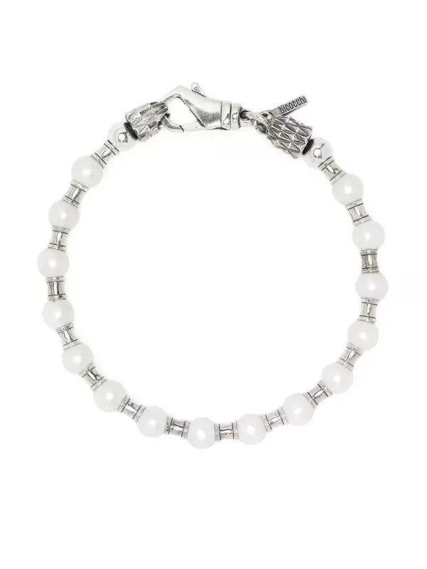Emanuele Bicocchi Pearl Slim-chain Bracelet - Silver
