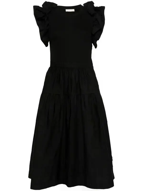Ulla Johnson Francine Midi Dress - Black