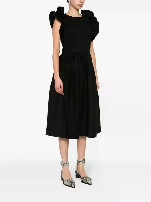 Ulla Johnson Francine Midi Dress - Black