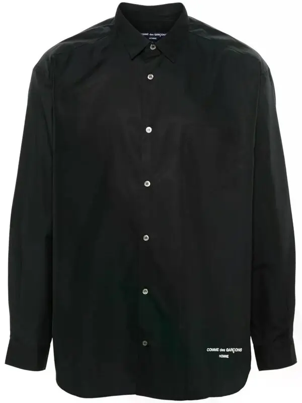 Comme Des Garçons Embroidered-logo Cotton Shirt