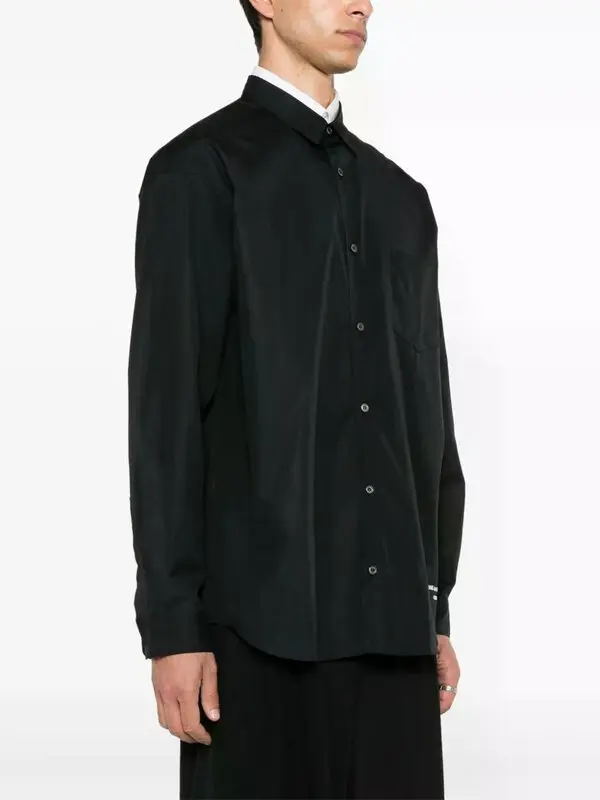 Comme Des Garçons Embroidered-logo Cotton Shirt