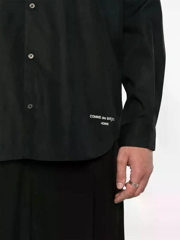 Comme Des Garçons Embroidered-logo Cotton Shirt