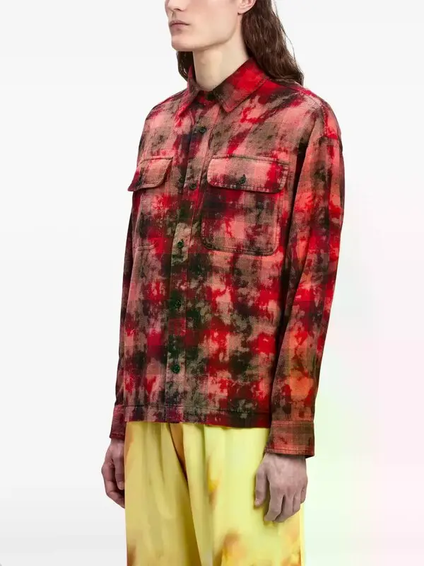 Palm Angels Logo-print Plaid Shirt