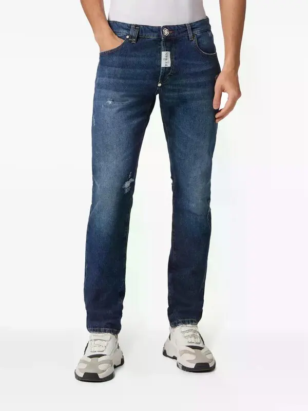 Philipp Plein Paint-splatter Slim-fit Jeans