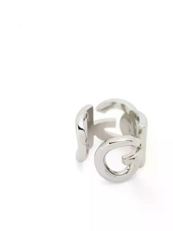 Dolce & Gabbana Logo Plaque Engraved Ring