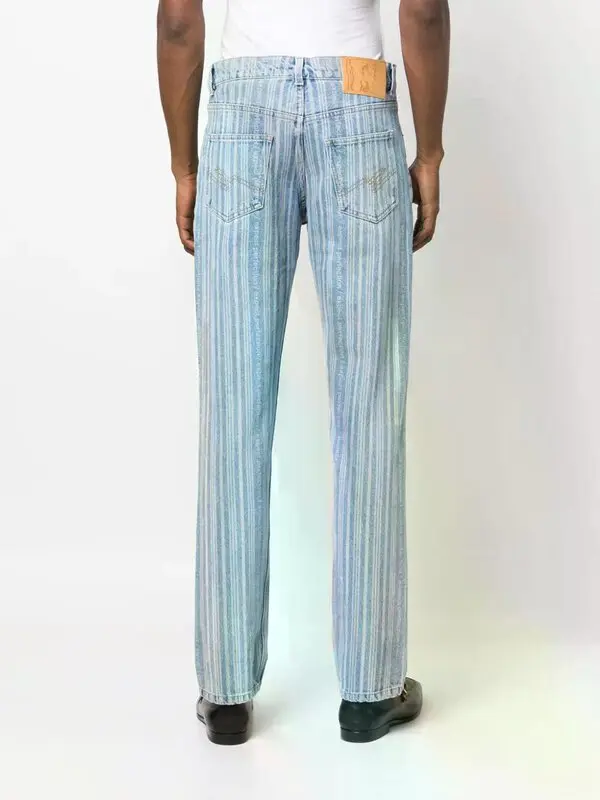 Martine Rose Striped Straight-leg Jeans