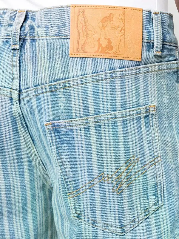Martine Rose Striped Straight-leg Jeans
