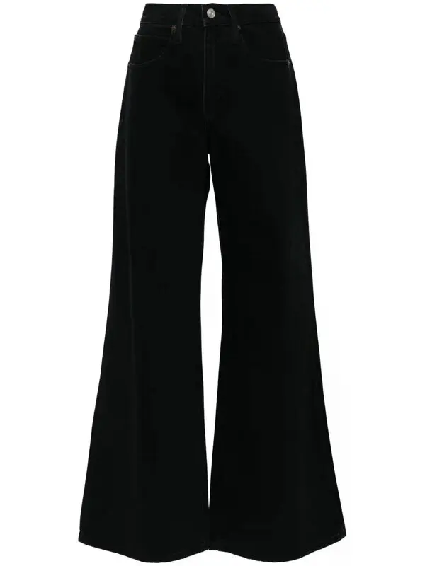 FRAME Easy Wide Flare Jeans - Black