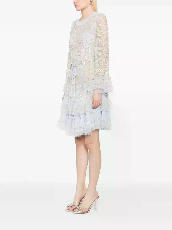 NEEDLE & THREAD Celia Sequin Embellished Ruffled Dress