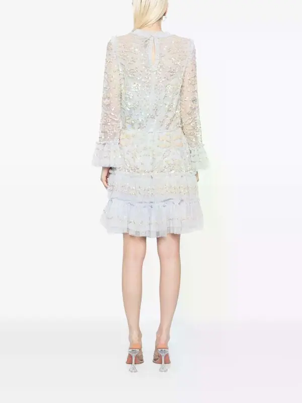 NEEDLE & THREAD Celia Sequin Embellished Ruffled Dress