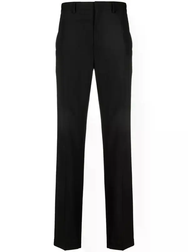 Prada Logo-appliqué Wool-mohair Blend Trousers