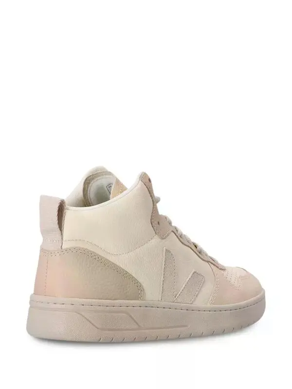 VEJA V-15 Chromefree High-top Sneakers - White