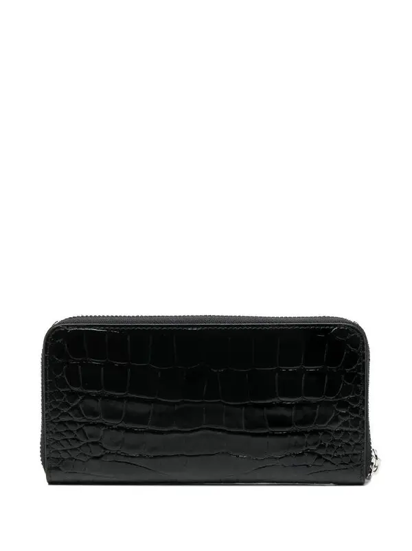 Philipp Plein Crocodile-embossed Leather Purse