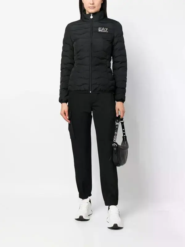 EA7 Padded Logo Jacket - Black