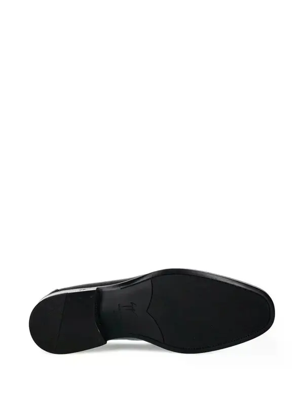 GIUSEPPE ZANOTTI Leather Moccasin Loafers - Black