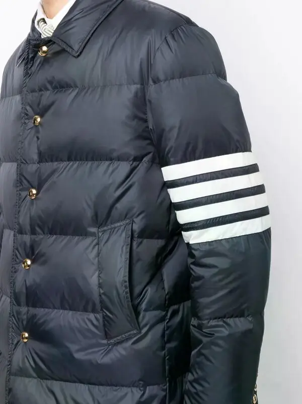Thom Browne 4-bar Matte Nylon Overcoat