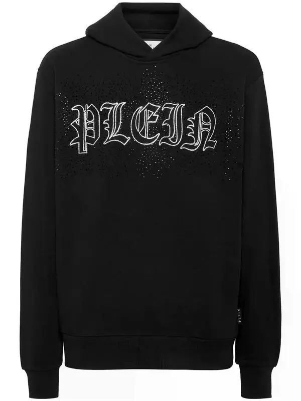 Philipp Plein Gothic Plein-print Hoodie - Black