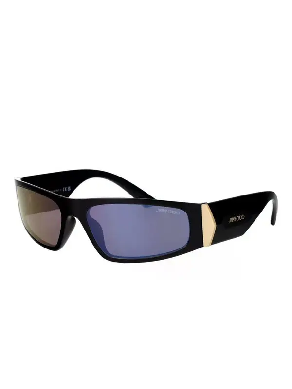 JIMMY CHOO Rectangular Sunglasses With Logo Print
