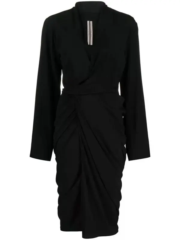 Rick Owens Side-tie Crepe Wrap Dress