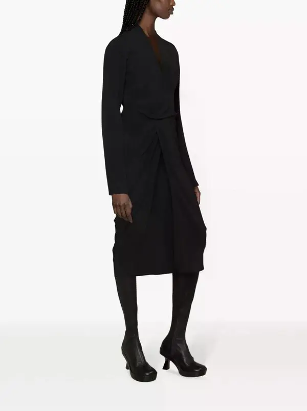 Rick Owens Side-tie Crepe Wrap Dress