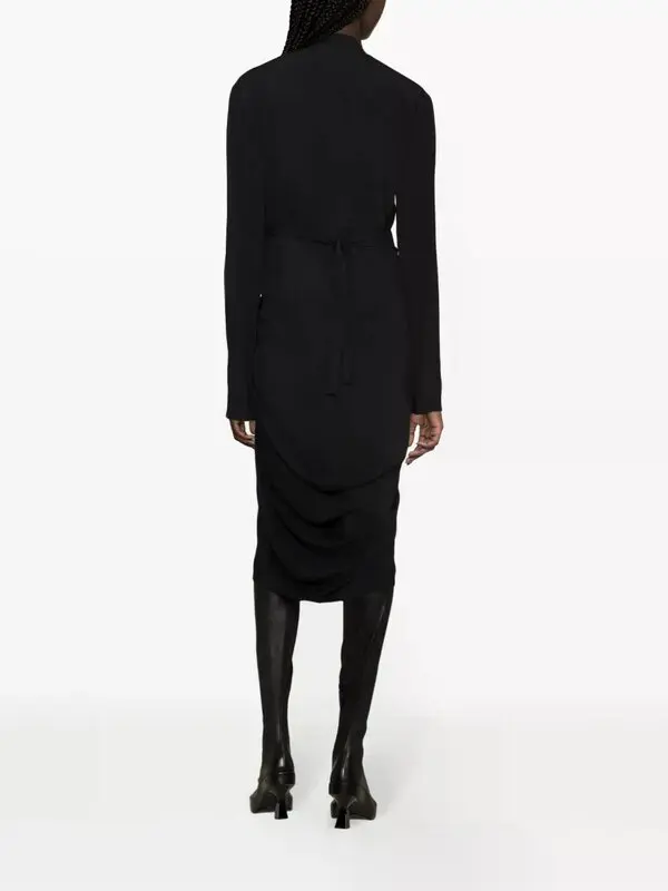 Rick Owens Side-tie Crepe Wrap Dress