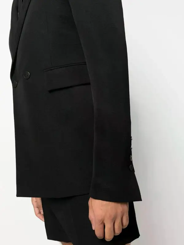 SAPIO Double-breasted Wool-cotton Blazer