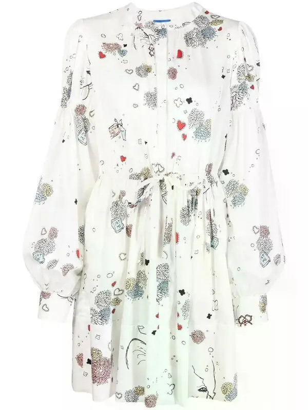 MACGRAW In Cahoots" Printed Mini Dress - White