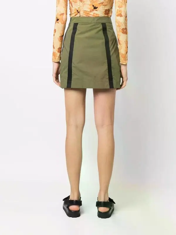 Moschino High Waist Pocket Detail Mini Skirt - Green