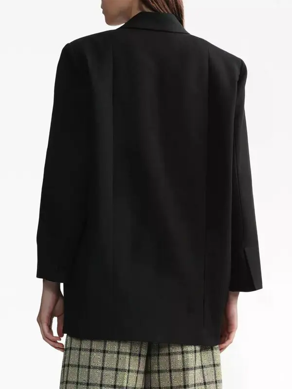 GANNI Single-breasted Blazer With Shoulder Pads