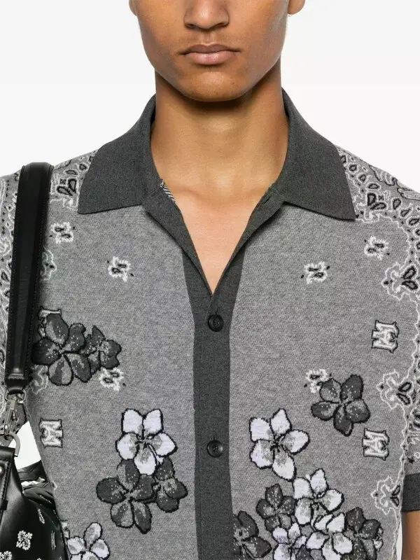 Amiri Floral-jacquard Knitted Shirt