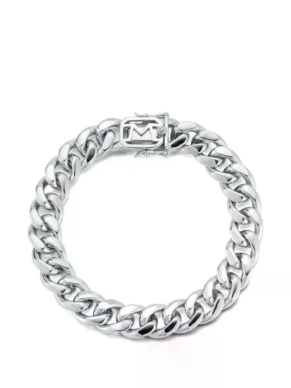 Mateo Tone Sterling Cuban Link Chain Bracelet - Silver
