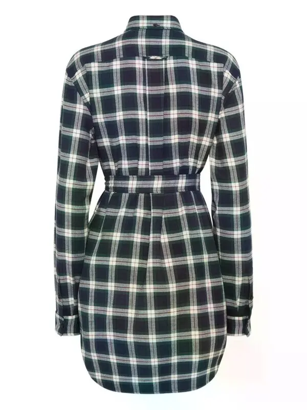 Dsquared2 Checked Shirt Dress With Belt